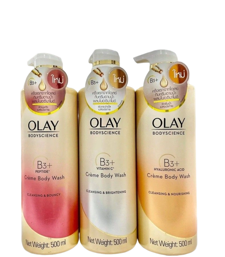 Sữa tắm trắng da dưỡng ẩm Olay Body Science B3 + Vitamin C Creme Body Wash bản Thái