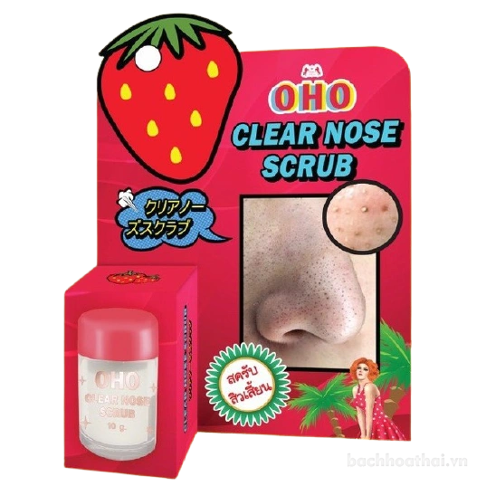 Tẩy tế bào chết trị mụn đầu đen OHO Clear Nose Scrub Thái