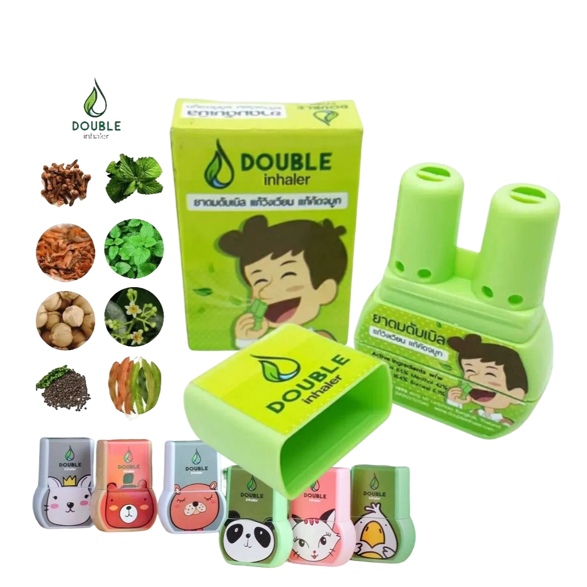 Ống hít thông mũi 2 đầu Thai Herb Double Inhaler