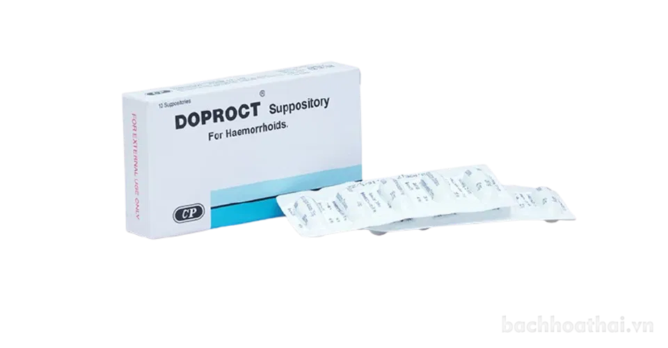 Thuốc đặt trị trĩ Doproct Suppository Haemorrhoid Thái Lan