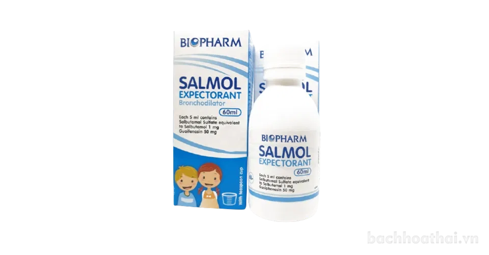 Si rô long đờm bổ phổi Salmol Expectorant Bronchodilator and Mucolytic