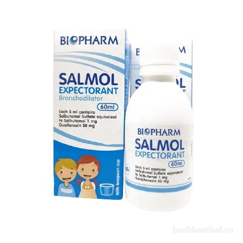 Si rô long đờm bổ phổi Salmol Expectorant Bronchodilator and Mucolytic