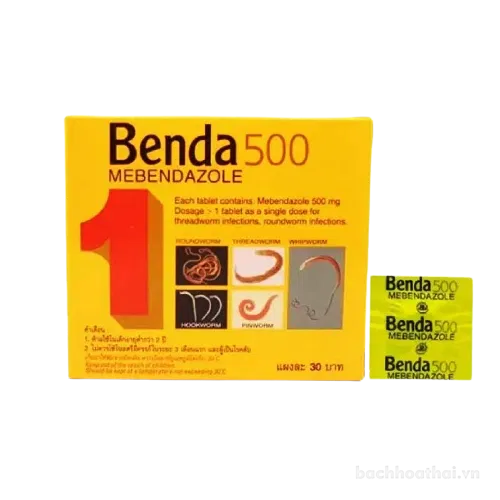 Tẩy giun sán ký sinh trùng Benda 500 Mebendazole
