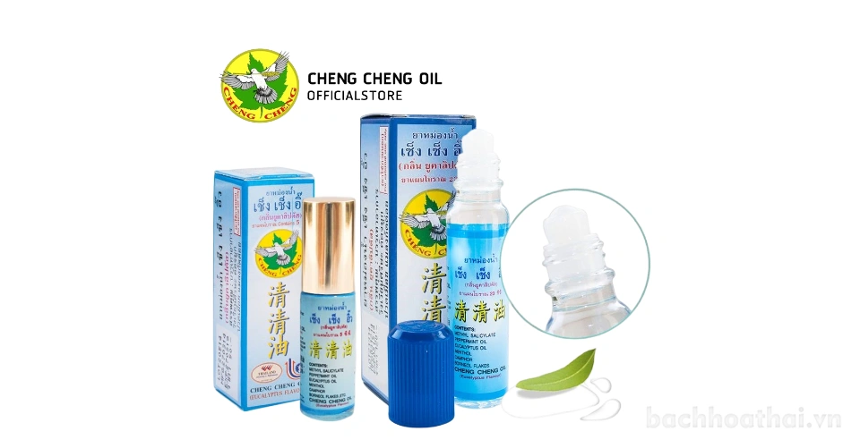 Dầu khuynh diệp lăn Cheng Cheng Oil Eucalyptus Flavour Roll On