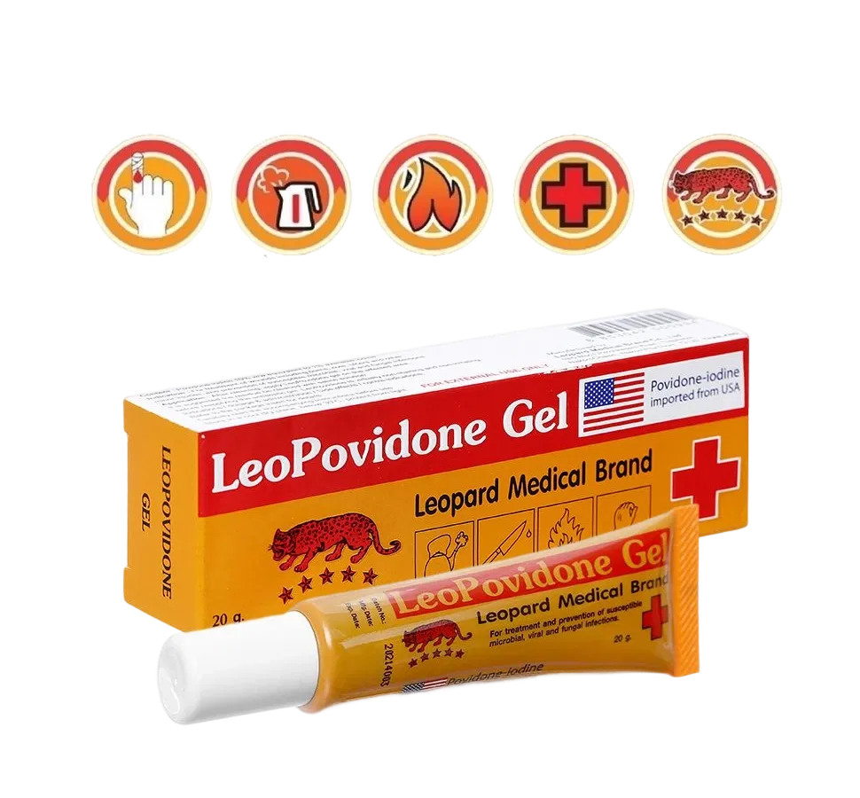 Gel khử khuẩn sát khuẩn vết thương, bỏng LeoPovidone Gel